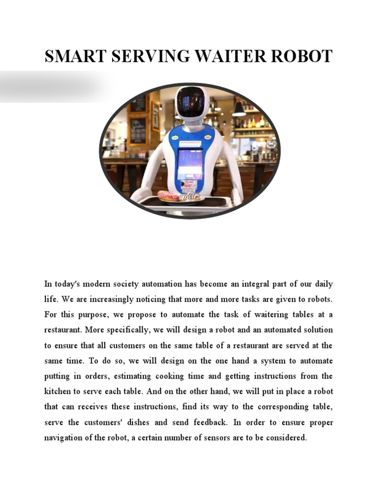 Food Serving Robot | PDF