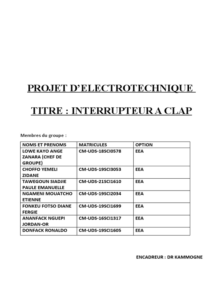 Projet Electrotech-3 | PDF | Électronique | Amplificateur électronique