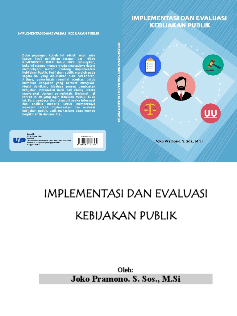 Implementasi Dan Evaluasi Kebijakan Publik by Joko Pramono. S.Sos., M ...
