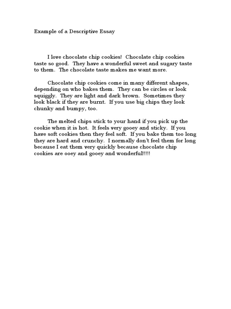 Descriptive Essay Sample | PDF