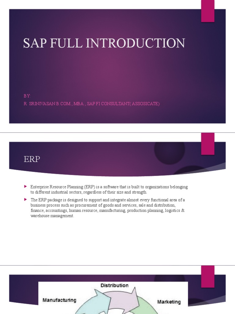 Sap Full Introduction | PDF | Enterprise Resource Planning | Cloud ...
