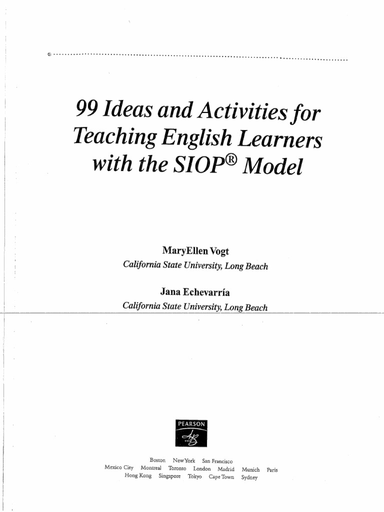 99 Ideas and Activities For Teaching English Learners With The SIOP ...