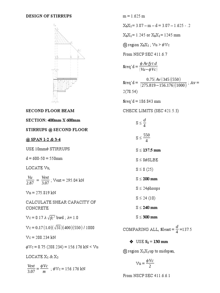 Design of Stirrups | PDF | Structural Engineering | Economic Sectors