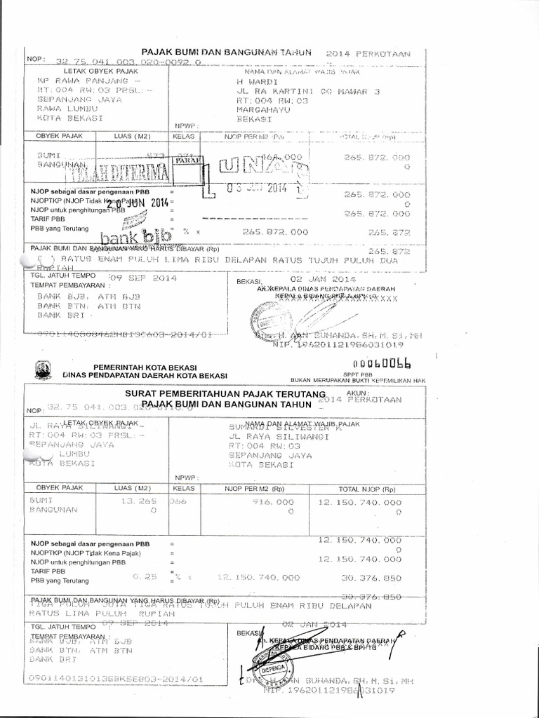 Bukti Pajak PBB | PDF