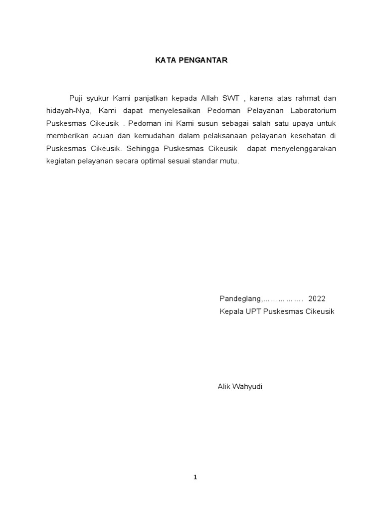 Pedoman Lab PKM CKS | PDF