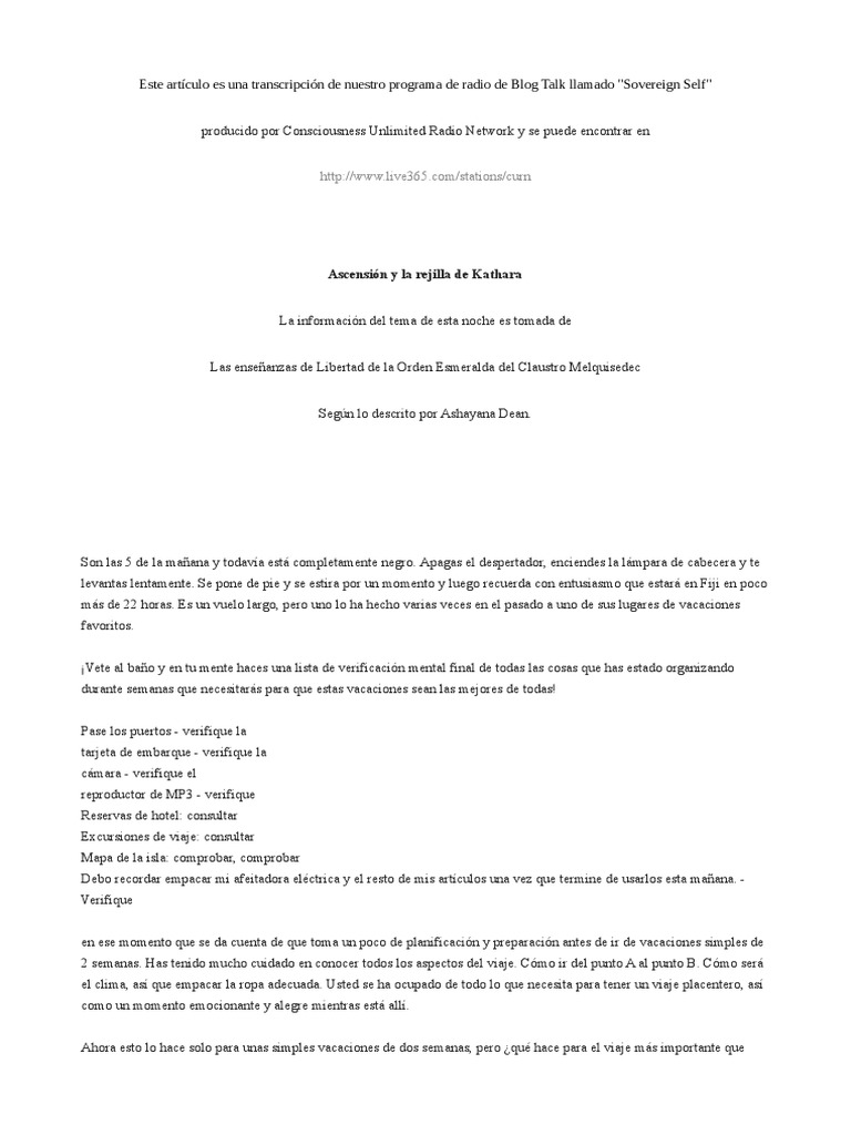 Ascensión y la Rejilla de Kathara | PDF | Adn | Color