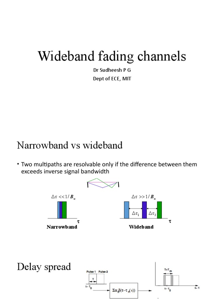 Comparing Wideband and Narrowband Channels | PDF | Coherence (Physics ...