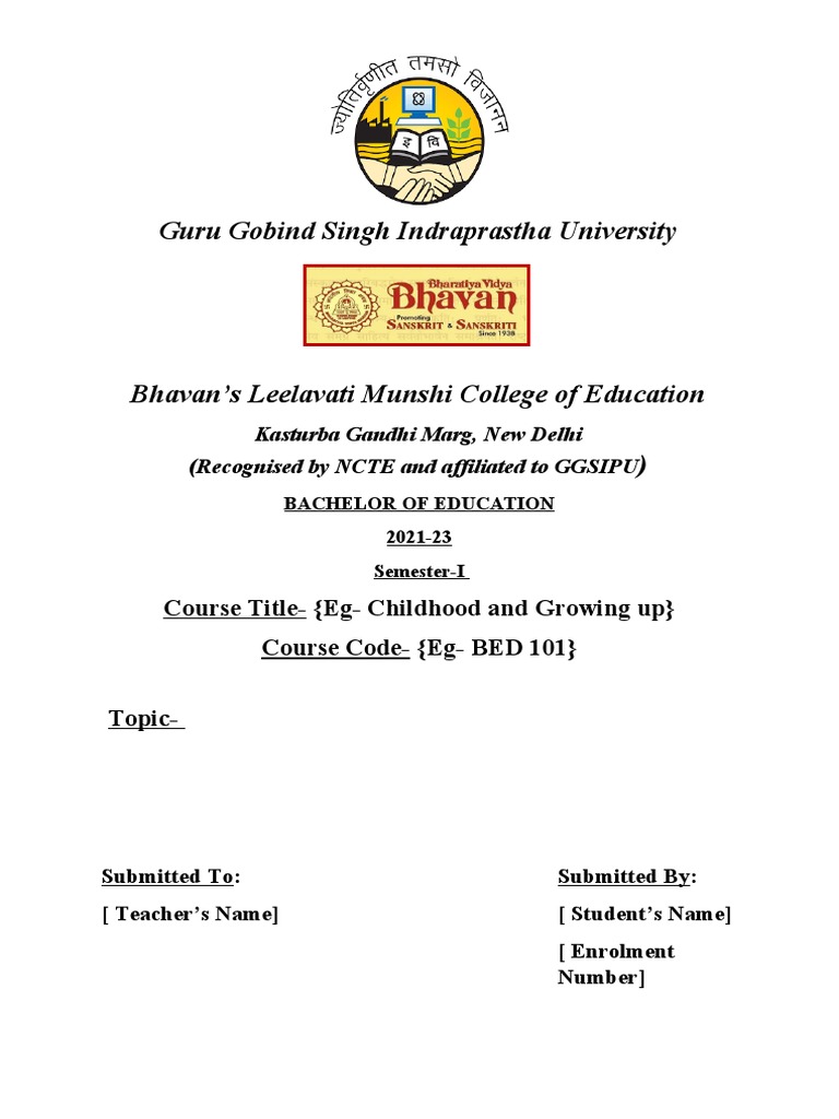 B.Ed. Course Details for Students | PDF
