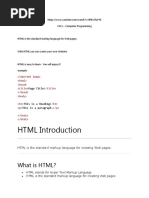 W3school (HTML Notes) | PDF | Html | Html Element