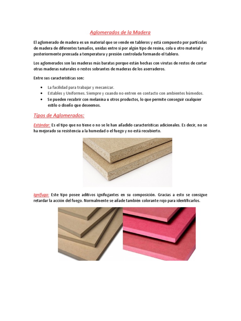 Aglomerados de La Madera | PDF | Madera | Ingeniería de Edificación