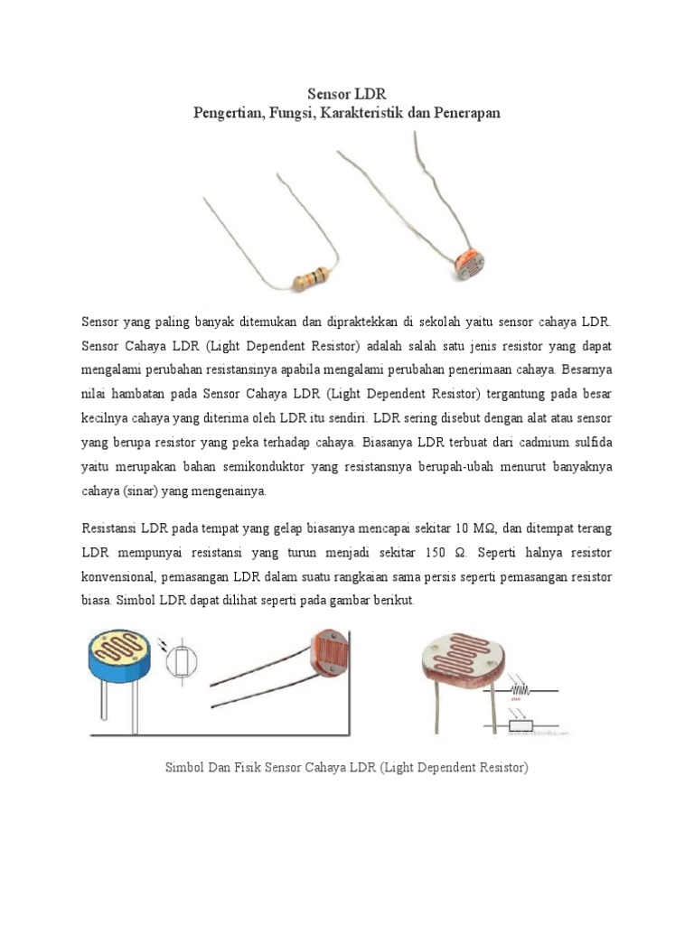 Sensor LDR | PDF | Sains & Matematika
