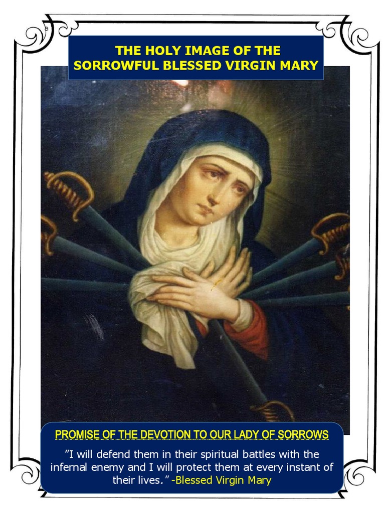 Holy Image of Our Lady of Sorrows 3 | PDF | Mary, Mother Of Jesus | Rosary