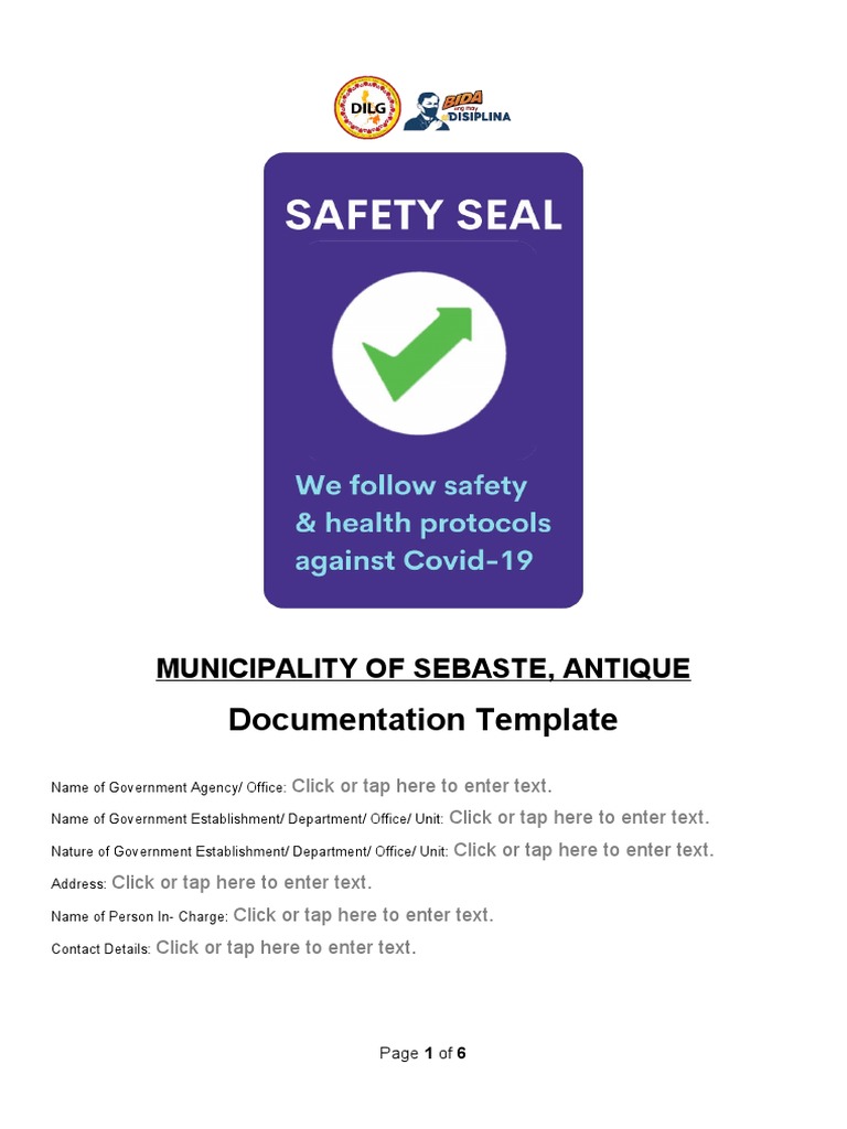 Safety Seal Documentation Template | PDF | Safety | Health Sciences