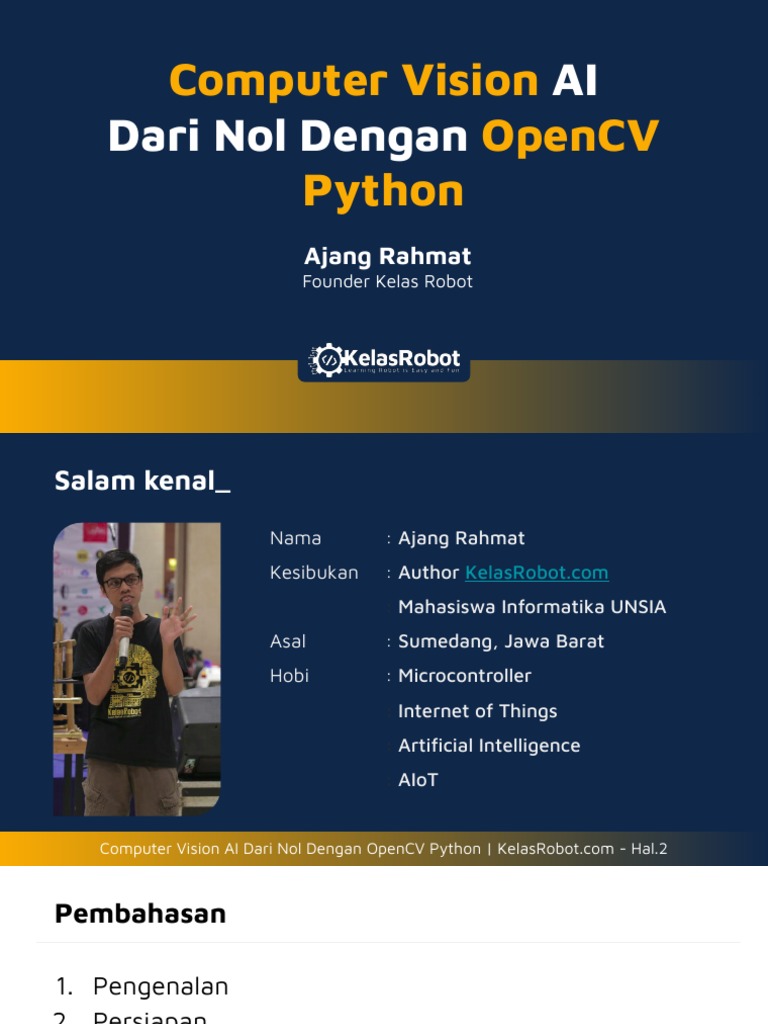 MENYELAMI DUNIA COMPUTER VISION DENGAN PYTHON DAN OPENCV | PDF