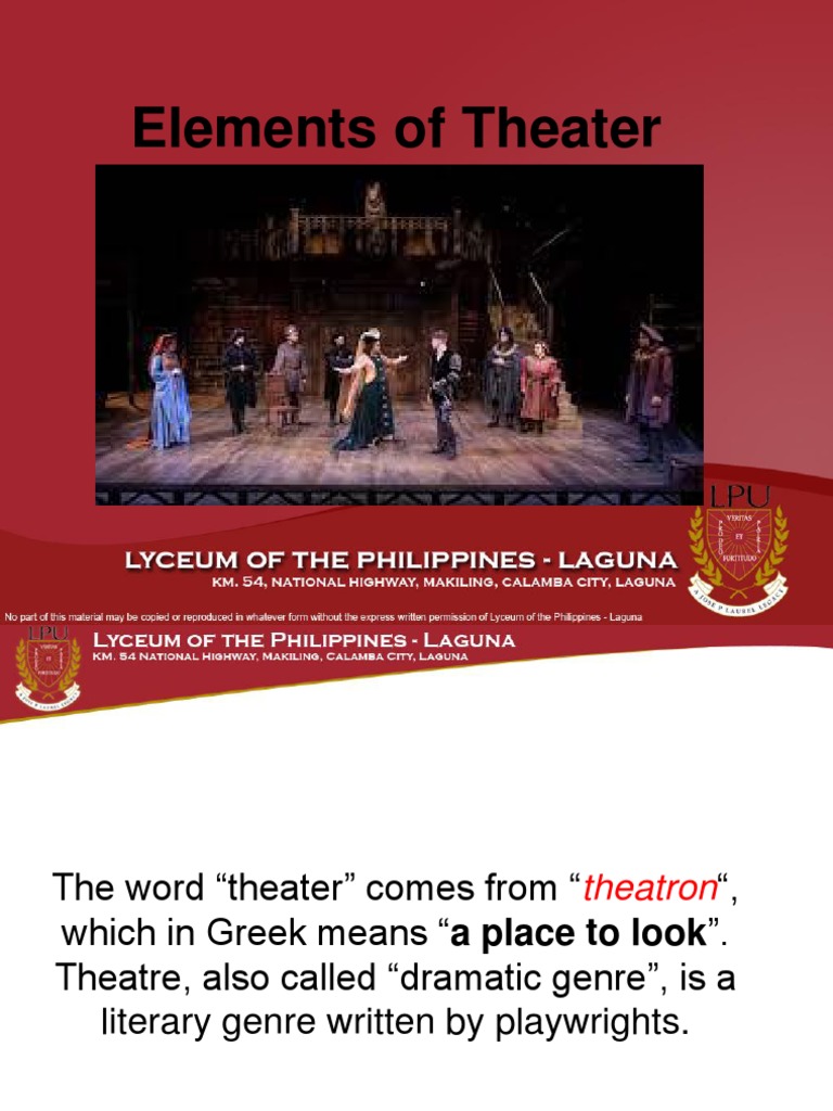 Elements of Theater | PDF | Theatre | Actor
