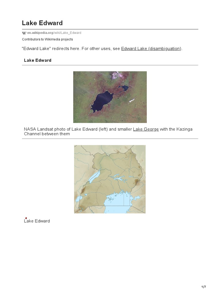 Lake Edward Wikipedia | PDF | Earth Sciences | Physical Geography
