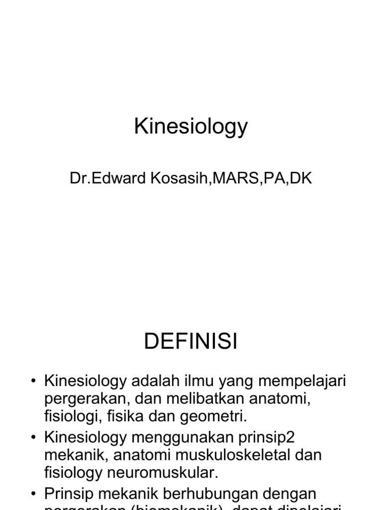 Kinesiology | PDF