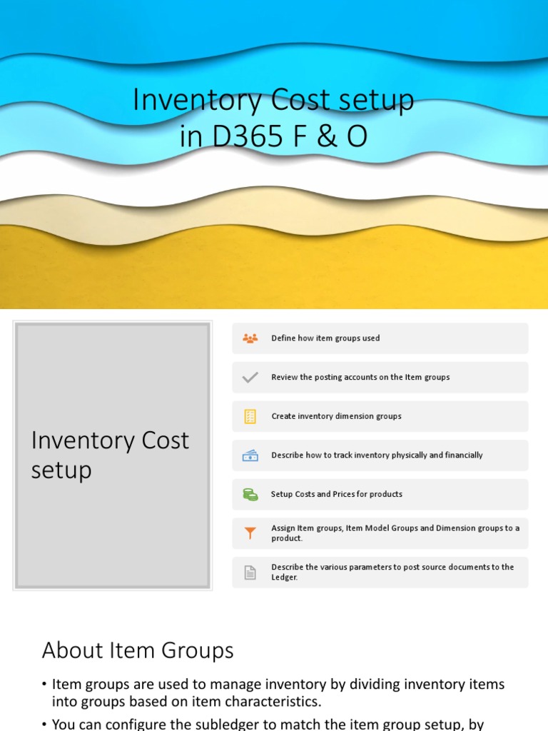 D365 Inventory Cost Setup Guide | PDF | Debits And Credits | Receipt