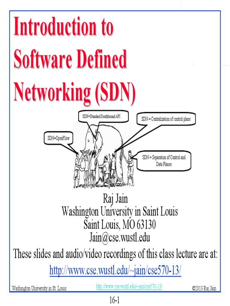 Introduction To Software Defined Networking (SDN) | PDF | Computer Network | Representational ...