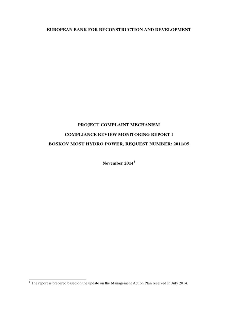 CR Monitoring Report 1 | PDF | Environmental Impact Assessment | Real ...