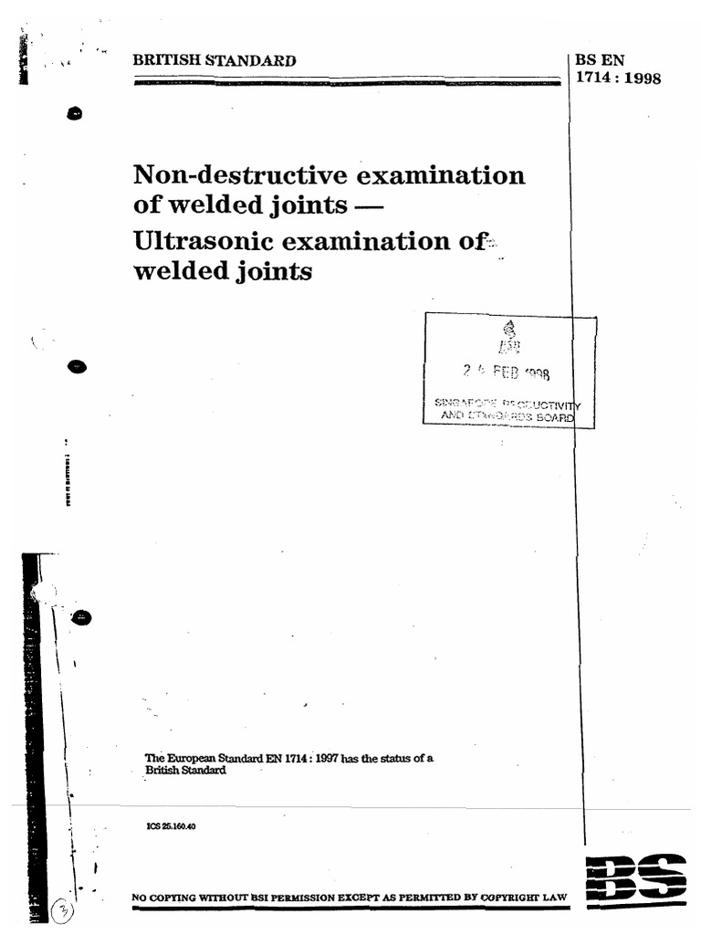 BS en 1714 1998 Ut | PDF