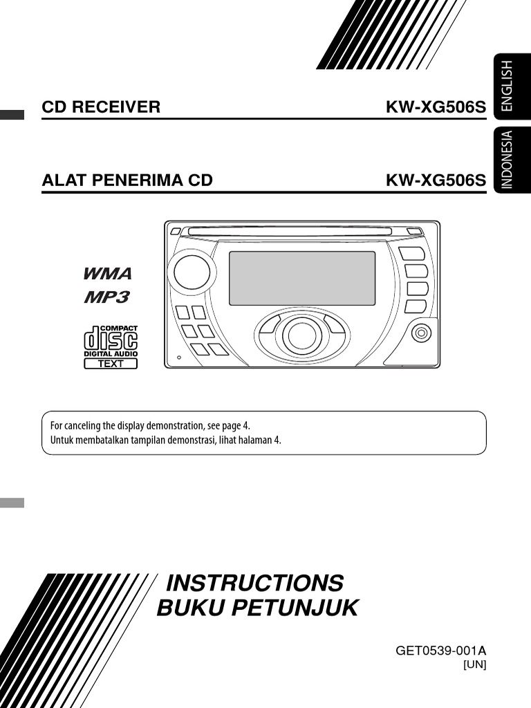 CD Receiver KW-XG506S: Instructions Buku Petunjuk | PDF | Compact Disc | Mp3