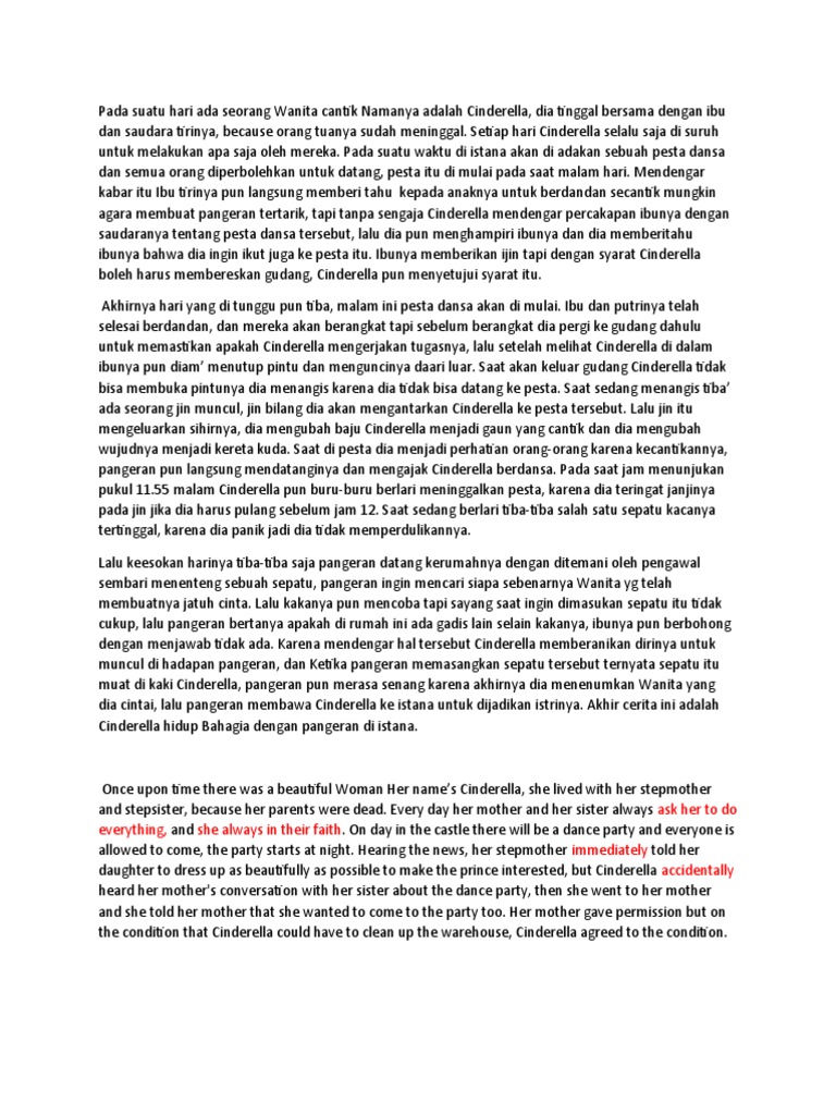 Kisah Cinderella dan Sepatu Kaca | PDF | Seni | Fiksi Misteri, Thriller, & Kejahatan
