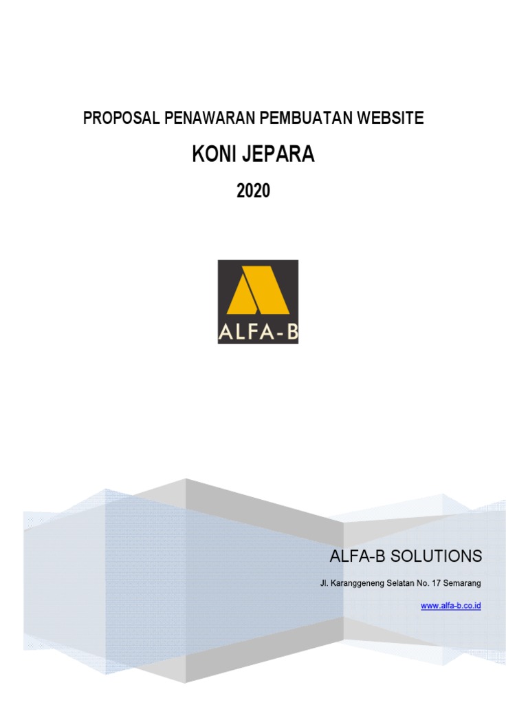 Proposal Penawaran Pembuatan Website KONI | PDF
