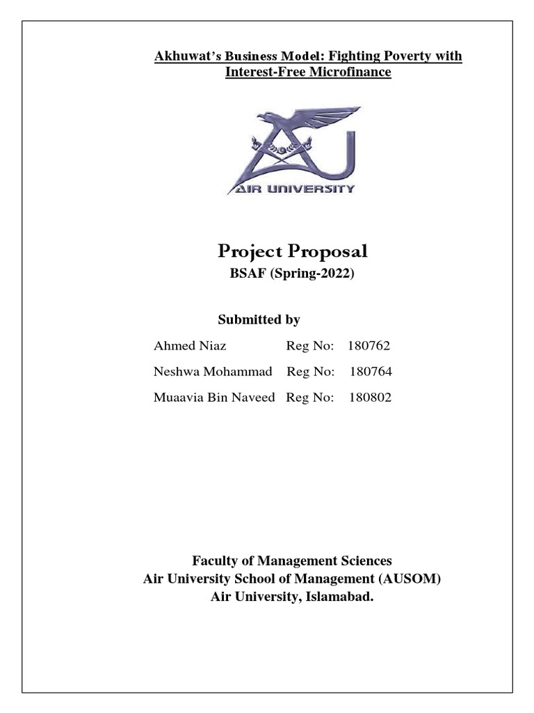 Project Proposal: Akhuwat's Business Model: Fighting Poverty With ...