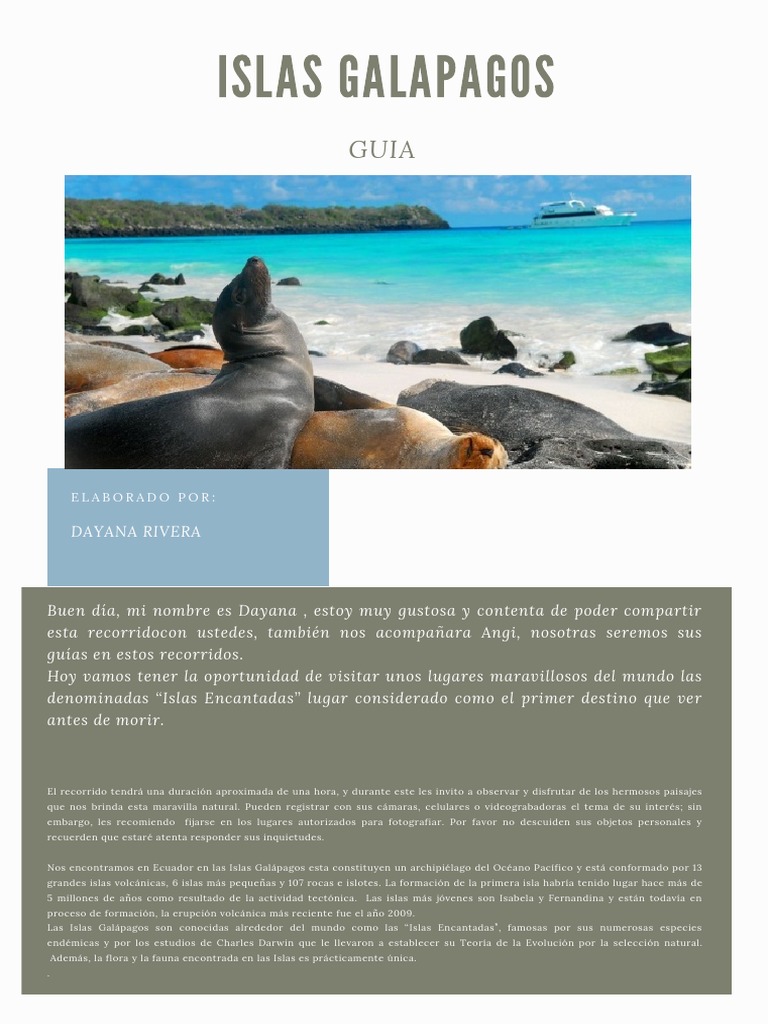 Islas Galapagos Español-Ingles | PDF | Islas Galápagos | Biología