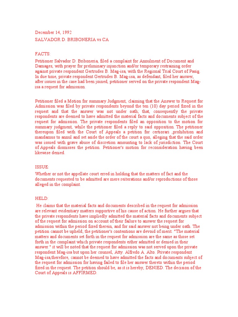 Civ Pro Case Digests | Download Free PDF | Lawsuit | Pleading