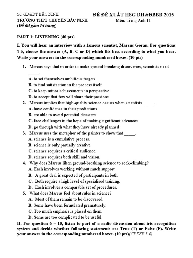 De de Xuat Duyen Hai (Quang Ninh) 2015 | PDF | Hypnosis | Cubism