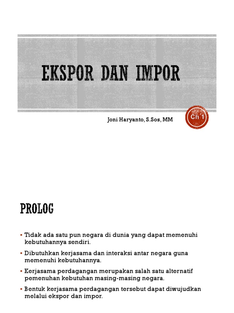 Ekspor Impor | PDF