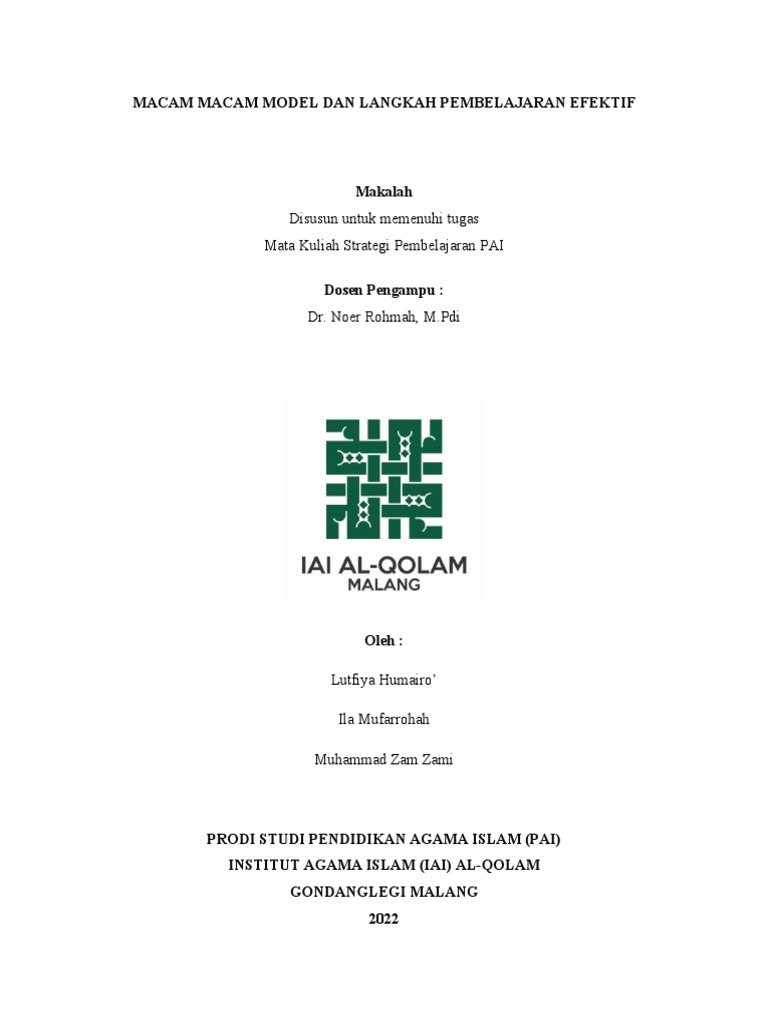 MKLH PEM PAI | PDF | Karier & Perkembangan