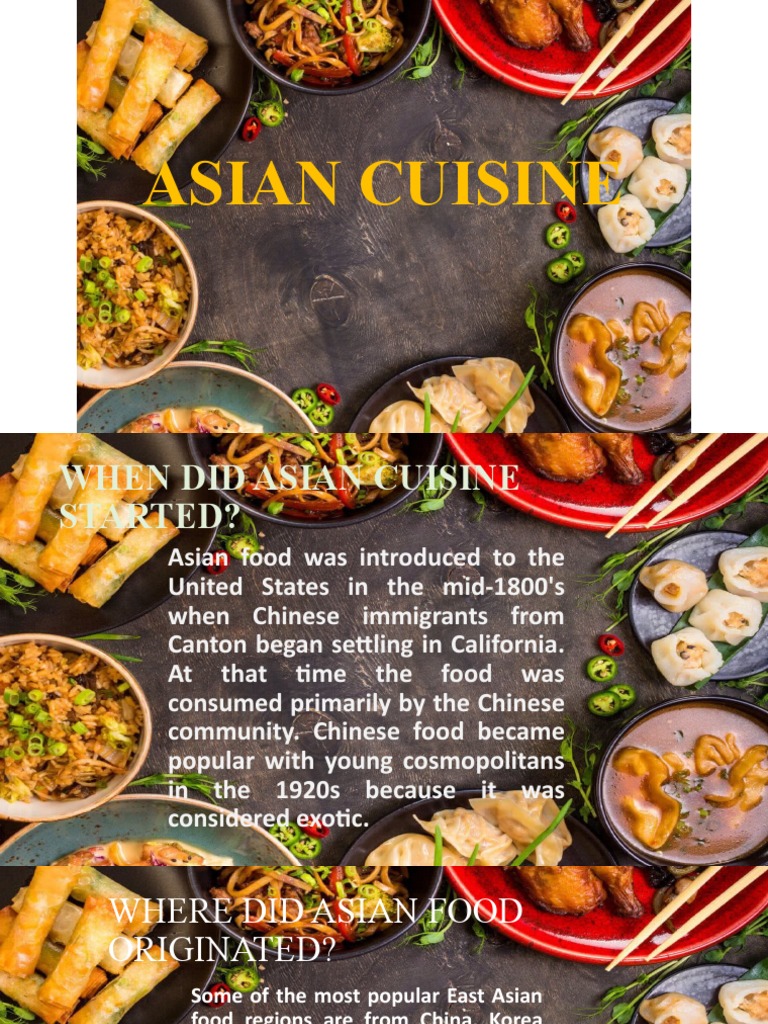 Asian Cuisine History | PDF | Travel