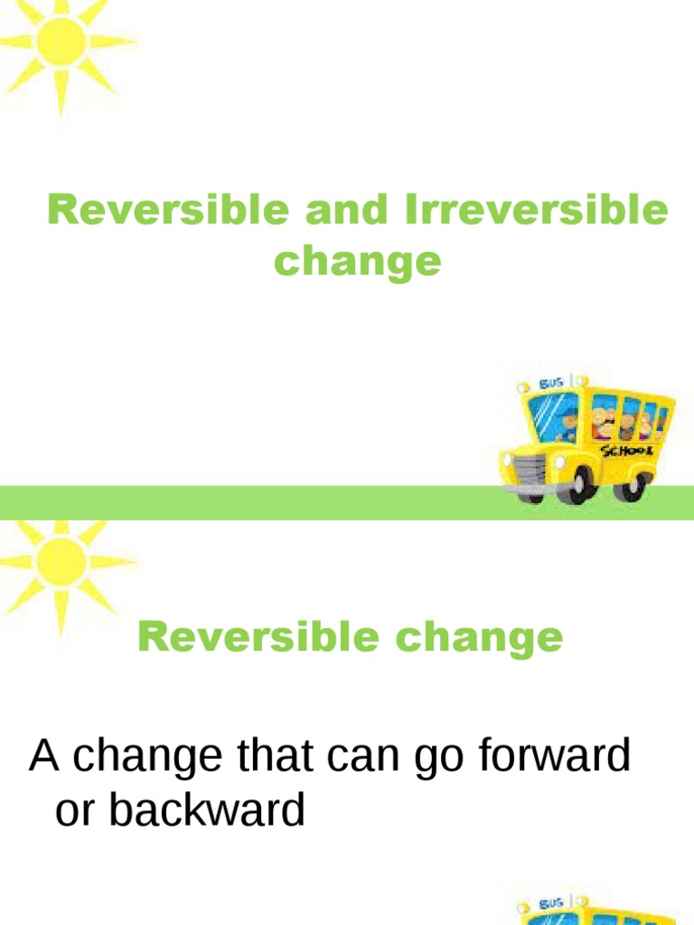 Reversible and Irreversible Change | PDF