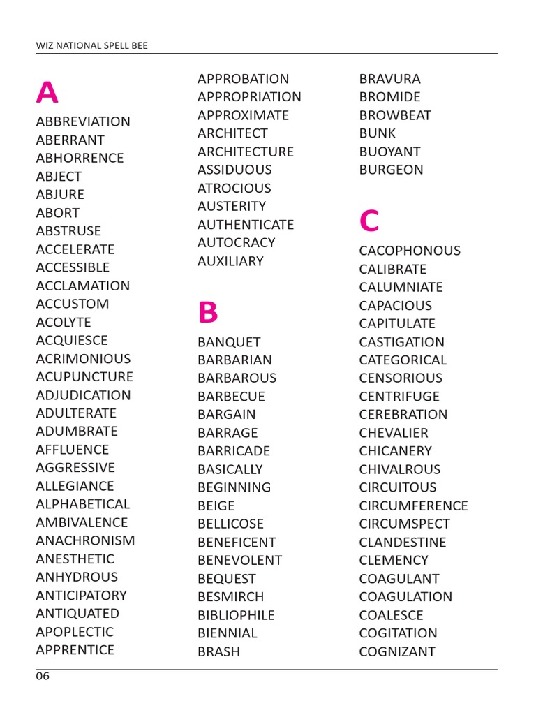 School Level Word Bank Class7 | PDF | Preposition And Postposition