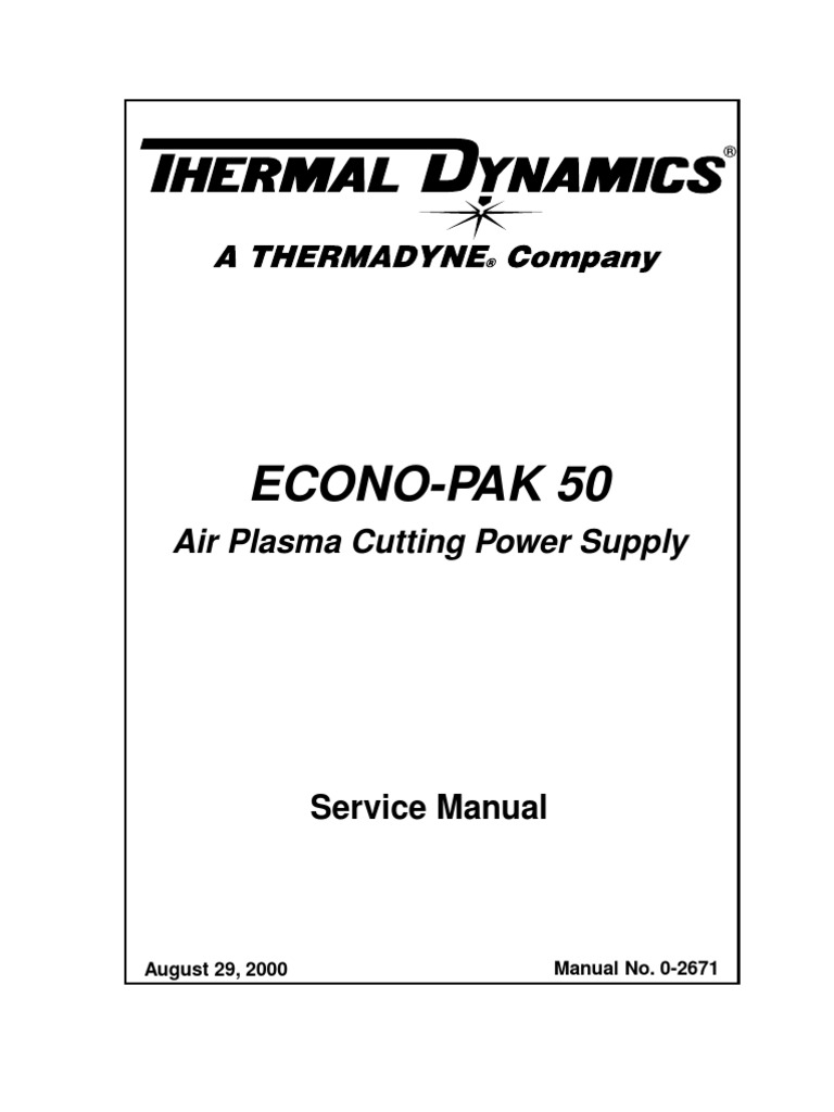 Econo Pak 50 Service Manual | PDF | Troubleshooting | Power Supply