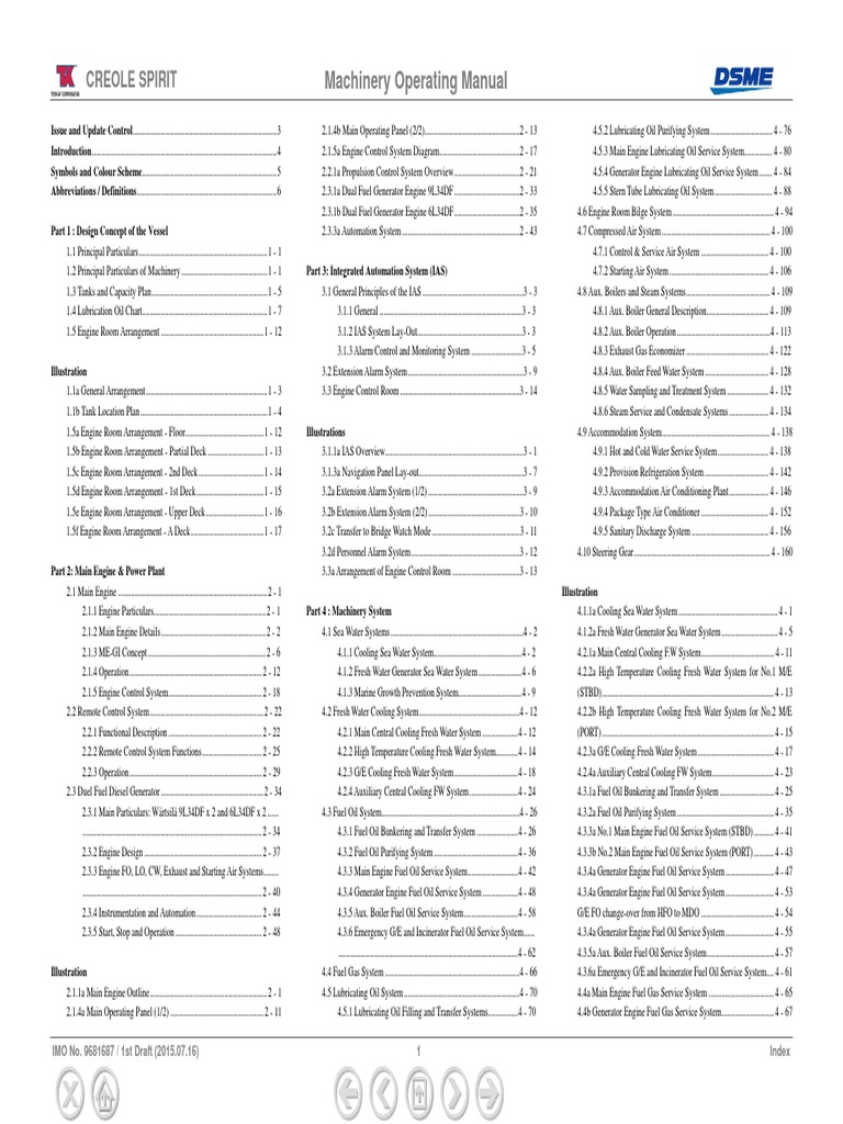 Machinery Operating Manual | PDF | Fuel Oil | Air Conditioning