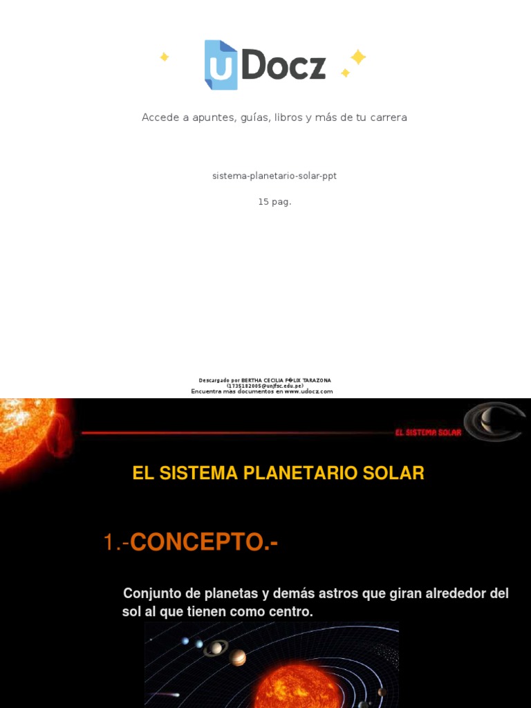 Sistema Planetario Solar PPT 3035 Downloable 1273844 | PDF | Planetas ...