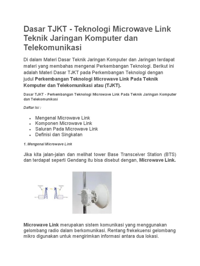 Dasar TJKT1 | PDF | Teknologi & Rekayasa | Komputer