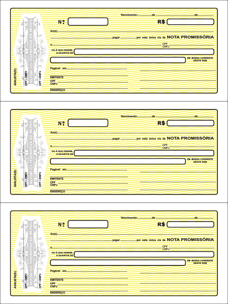 Promissoria (Em Branco) | PDF | Nota promissória comercial ...