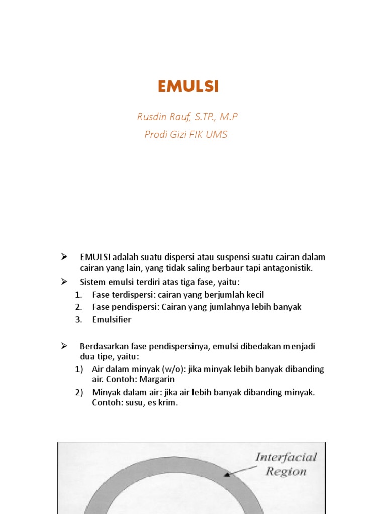 Emulsi | PDF | Sains & Matematika | Teknologi & Rekayasa