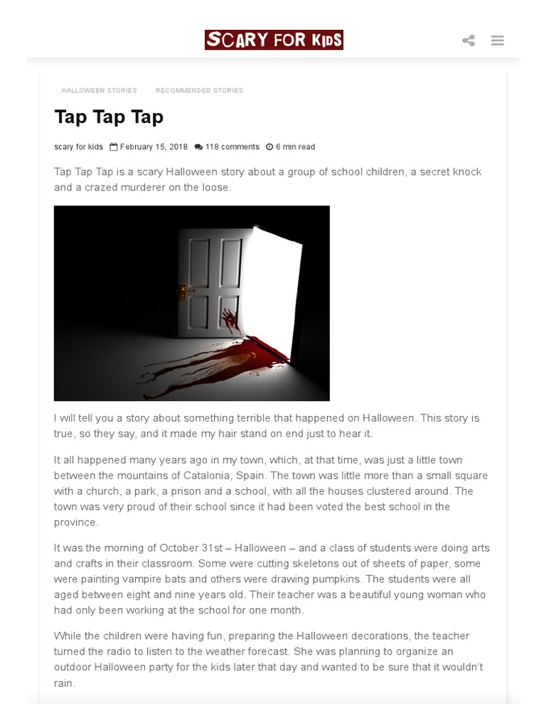 (Halloween Stories) Tap Tap Tap | PDF