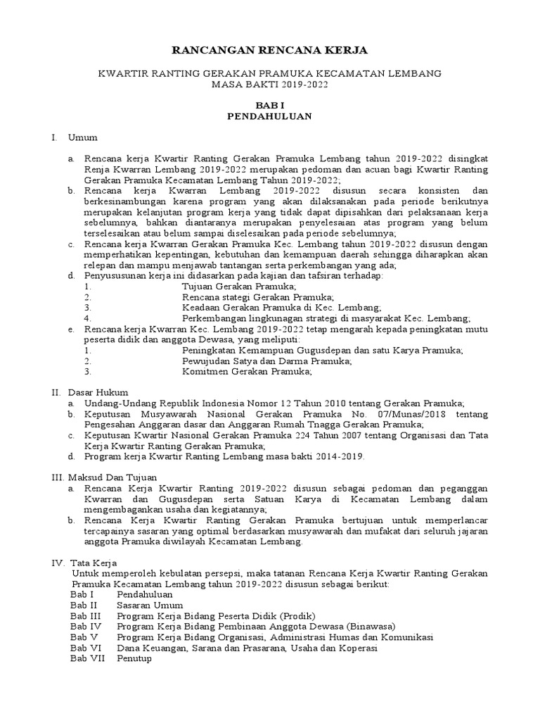Musran-Rancangan Program Kerja | PDF