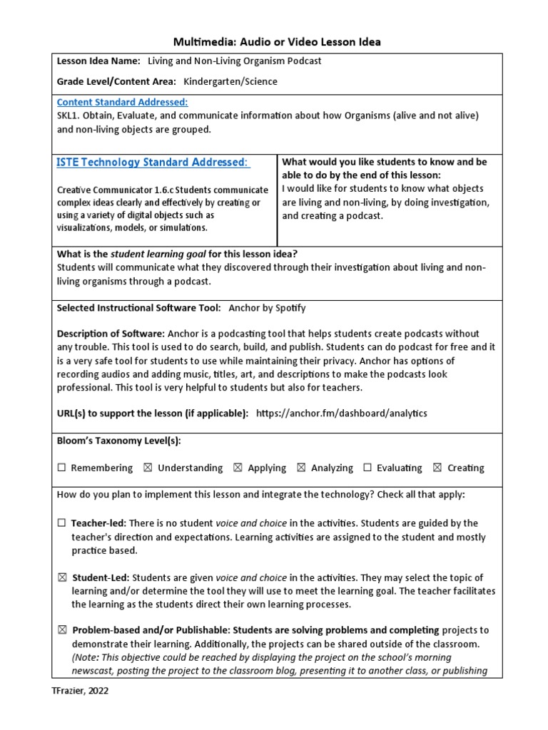 Multimedia Lesson Idea | PDF | Multimedia | Teachers