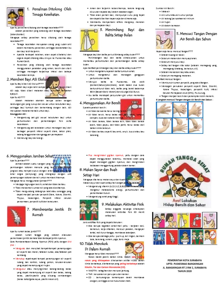Leaflet PHBS | PDF