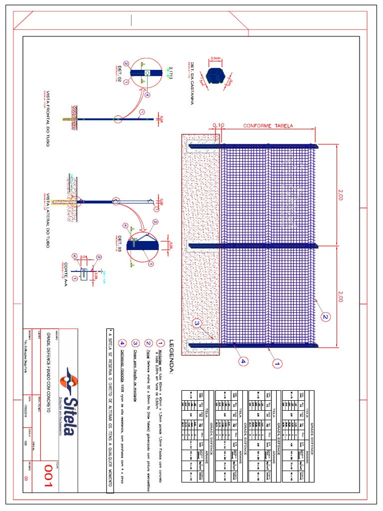 Gradil Defence Fixado Com Concreto 14112017 | PDF