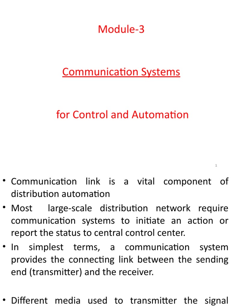 Module-3 Communication Systems For Control and Automation | PDF | Osi ...