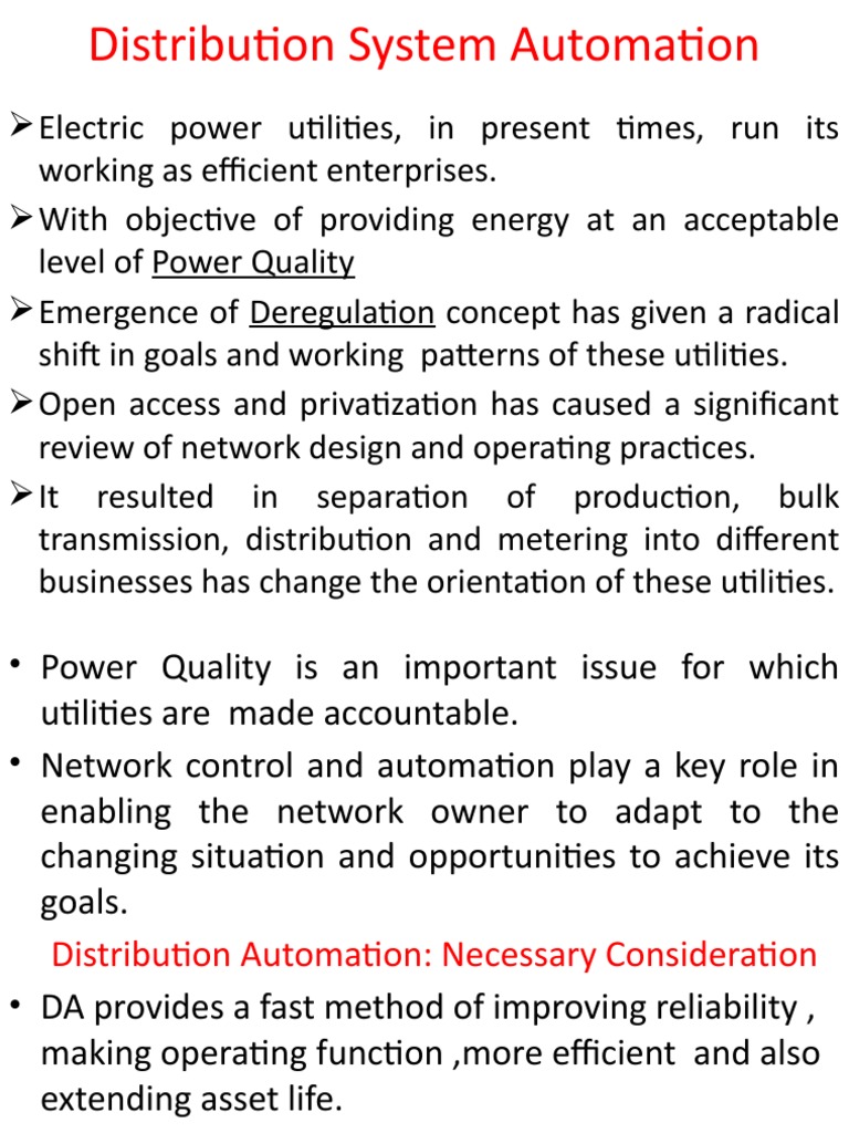 Enabling Efficient and Reliable Power Distribution through Automation ...